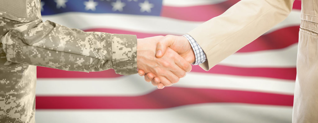 Handshake-soldier-w-businessman - America's SBDC